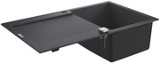 Grohe Dřezy - Kompozitní dřez K500 s automatickým odtokem, 86x50 cm, granitová černá 31644AP0