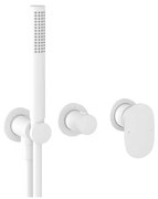 Ravak Spring - Baterie pod omítku s tělesem, pro 2 spotřebiče, s příslušenstvím, matná bílá X070575