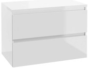 kielle Nefia - Skříňka včetně desky pod umyvadlo 80x55x46 cm, lesklá bílá 50027S830