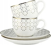 Oktan sada 2 šálků s podšálkem na espresso 100 ml|Porcelán Bogucice