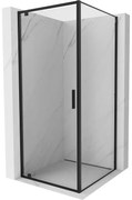 Mexen Exo sprchový kout otočný 90 x 90 cm, transparentní, černý - 8181-090-090-70-00