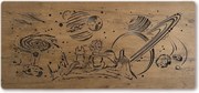 Li-Go "Malý princ" světelný obraz s baterií 90x40cm varianta ovládání: manuál/pohybové čidlo, provedení povrchu: dub světlý