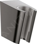 Hansgrohe Držáky, sprchový držák Porter S, kartáčovaný černý chrom, HAN-28331340
