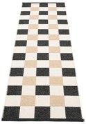 Černo-krémový vnitřní a venkovní běhoun 70x240 cm Pix Black Vanilla – Pappelina