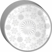 Altom Sada 6 skleněných dezertních talířů Snowflakes 17,5 cm