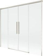 Mexen Rox, 2-křídlová posuvná vanová zástěna 170 x 150 cm, 8mm čiré sklo, ocelový profil, 8C9-170-002-97-00