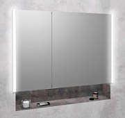 Sapho Integra - Zápustná zrcadlová skříňka s LED osvětlením, 86x70 cm, zrcadlo/titan alu IN085