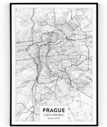 Plakát / Obraz Mapa Praha 50 x 70 cm Pololesklý saténový papír