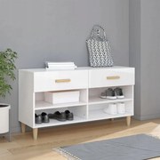 Fionshop 262798349 Botník bílý s vysokým leskem 102x35x55 cm kompozitní d