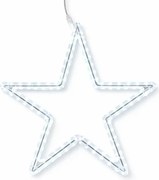 Easy Fix 2D LED světelná hvězda VI., Ø 70 cm, ledově bílá, závěsná, 180 diod, IP67, hliník