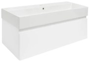 Koupelnová skříňka s umyvadlem SAT B-WAY 99x30x45 cm bílá lesk BWAY100WU2