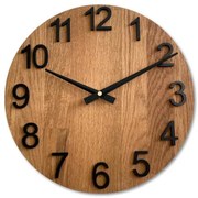 Dubové hodiny na zeď s velkými číslicemi I SENTOP MAS017-3072-black-hands