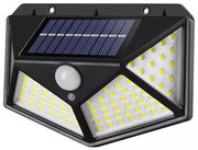HJ Solární nástěnné LED světlo s čidlem pohybu ploché, 100 LED