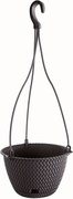 PROSPERPLAST Květináč závěsný SPLOFY ROUND W antracit 27cm Velikost: L