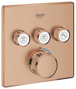 Grohe Grohtherm SmartControl - Termostatická baterie pod omítku, 3 ventily, kartáčovaný Warm Sunset 29126DL0