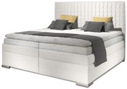 ND Rialto Boxspring 180x200cm bílá ekokůže