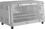 HOMCOM Mini trouba 9L Mini trouba s pečicím plechem, grilovací rošt, 100 °C-230 °C, s nastavitelnou teplotou a dobou pečení, časovač na 60 min, 750 W…