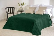 Dekorativní přehoz na postel 170x210 Beddo 008 velur zelený oboustranný Faro