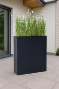 Dělící květináč ELEMENTO, sklolaminát, výška 100 cm, antracit