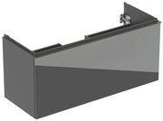 Geberit Acanto - Umyvadlová skříňka, 118x54x48 cm, 2 zásuvky, sklo/lávová 503.006.JK.2