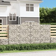 Klenutý gabionový koš 300 x 50 x 160/180 cm pozinkované železo 153518