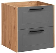 Comad Koupelnová skříňka pod umyvadlo Madera Grey 60 grafit/dub artisan