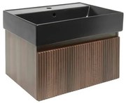 Koupelnová skříňka s umyvadlem SAT Evolution 58x30x44,8 cm ořech mat SATEVO60NAU2B