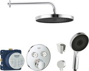 SANITINO - Sprchový set s termostatem a tělesem pod omítku Grohe, příslušenství kielle, chrom SANI21GKK000
