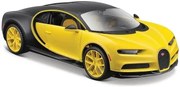 Kovový model maisto bugatti chiron, žlutá/černá