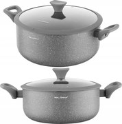 Hrnec Tradiční Hliníkový Mramorový Pierre 28cm 6,9L šedý Non-stick