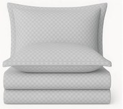Šedé povlečení na jednolůžko z bavlny Renforcé 140x200 cm Checkered – Mila Home Luxury