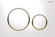 Geberit Sigma20 - Ovládací tlačítko Sigma20, bílé/zlaté, 115.882.KK.1