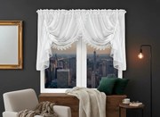 Dekorační krátká záclona s řasící páskou CATERINA bílá 400x150 cm MyBestHome