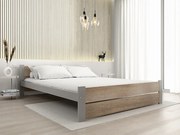 Postel IKAROS DOUBLE 120 x 200 cm, dub sonoma/šedá Rošt: Bez roštu, Matrace: Bez matrace