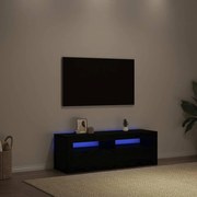 TV stolek s LED černý dub 120 x 35 x 40 cm kompozitní dřevo
