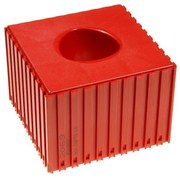 Plastový box pro upínač nástroje CAPTO C6, modul 10x10, 1 dutina, červená