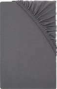 Livarno® Žerzejové napínací prostěradlo, 180-200 x 200 cm (tmavě šedá)