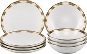 Keramická sada talířů Lissa White Gold 8ks