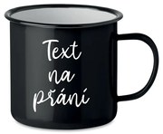 TEXT NA PŘÁNÍ - černý plecháček 300 ml