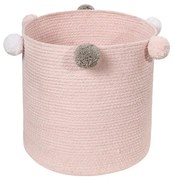Světle růžový látkový dětský koš na hračky ø 30x30 cm Bubbly – Lorena Canals