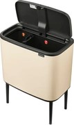 Béžový dotykový ocelový odpadkový koš na tříděný odpad 11+23 l Bo Touch Bin – Brabantia