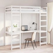 Rám postele loft Bílá 90 x 200 cm Masivní borové dřevo 3414551
