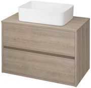 Cersanit Crea - závěsná skříňka pod umyvadlo na desku 80cm, dub, S924-010