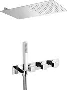 Sapho Sprchy - Sprchový set s termostatem pod omítku, s tělesem, 50x22 cm, chrom MB453-01
