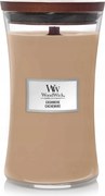 WoodWick vonná svíčka s dřevěným knotem velká Cashmere 609 g