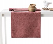 Ameliahome Gaia Rostlinný Lisovaný Obrus 115X180+35 -115x180+35x180- Růžový