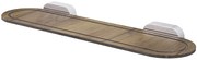BISK Erga Bergen, koupelnová polička 450x125x40 mm, chrom-hnědá, ERG-07056