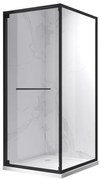 BPS-koupelny Čtvercový sprchový kout HYD-SK16B 90x90 černá/transparent - bez vaničky
