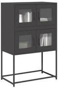 Skříň highboard černá 68x39x107 cm ocel