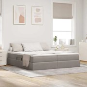 Postel s úložným prostorem a matrací Taupe 180 x 200 cm 3370352